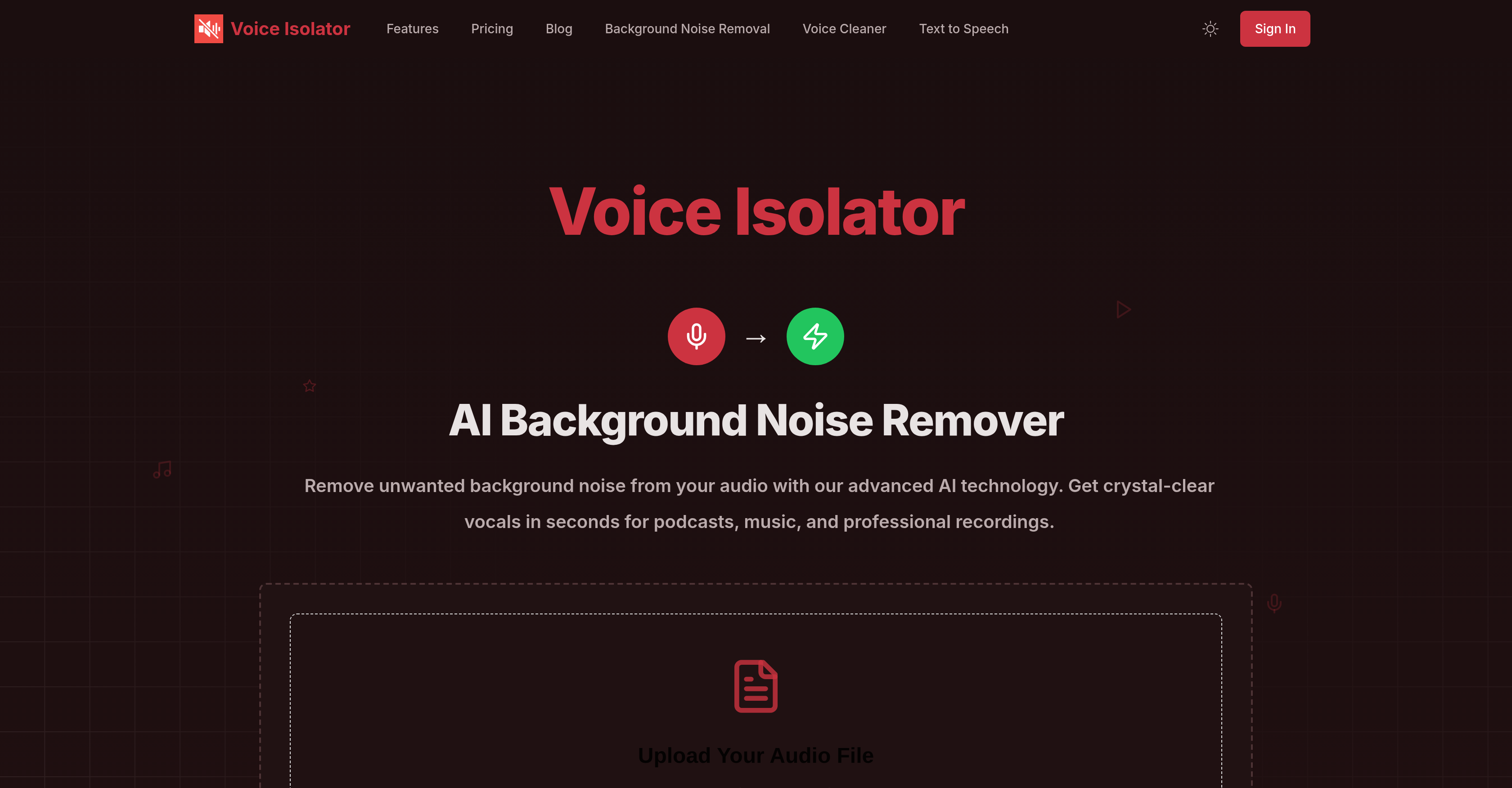 Voice Isolator - Vocal isolation - TAAFT
