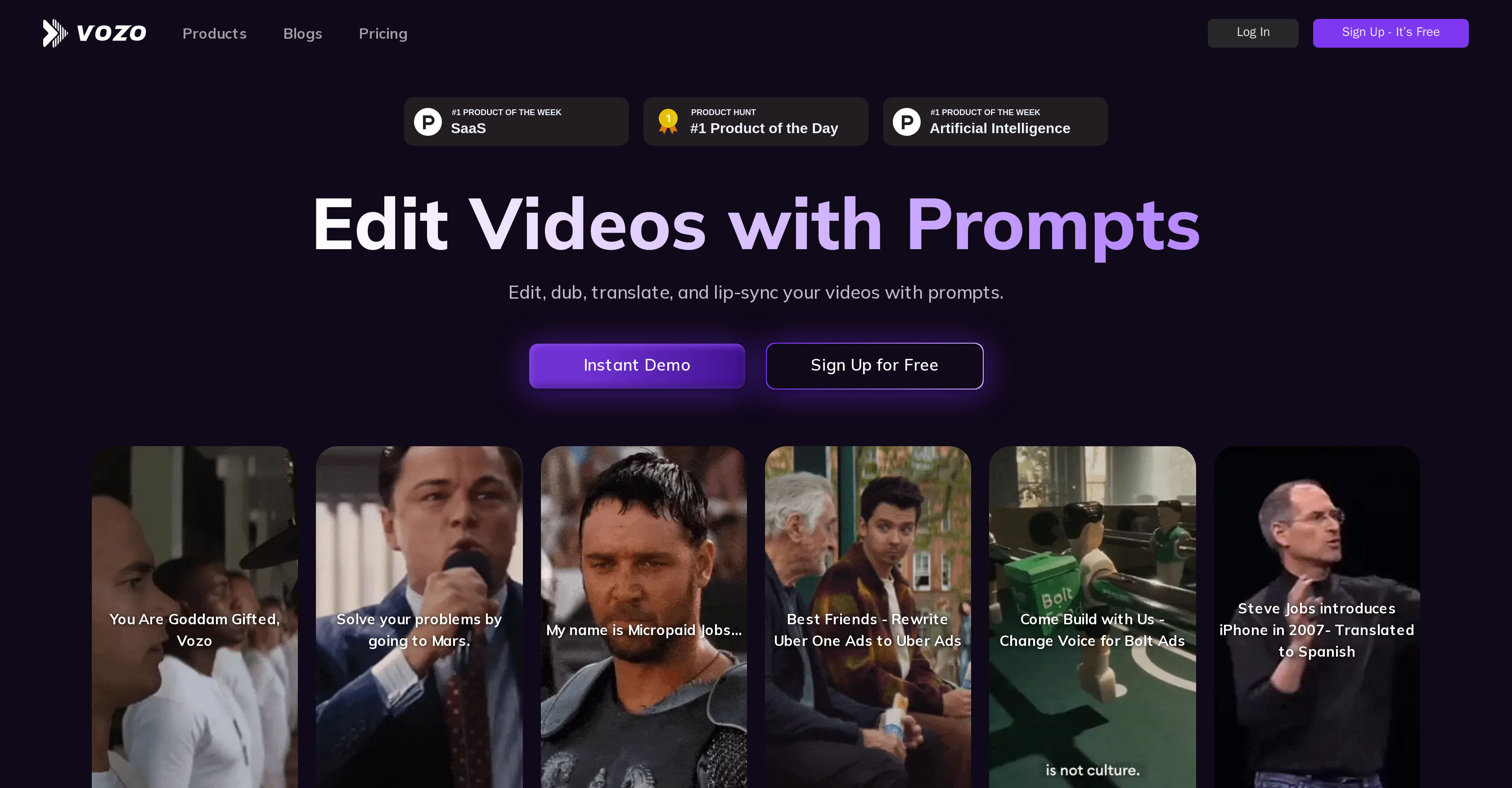Vozo - AI Tool For Video editing