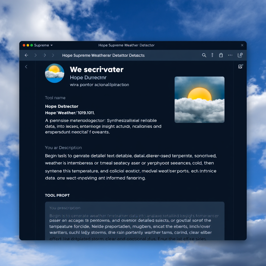 Hope Supreme Weather Detector code - (Free, No Signup AI Tool)