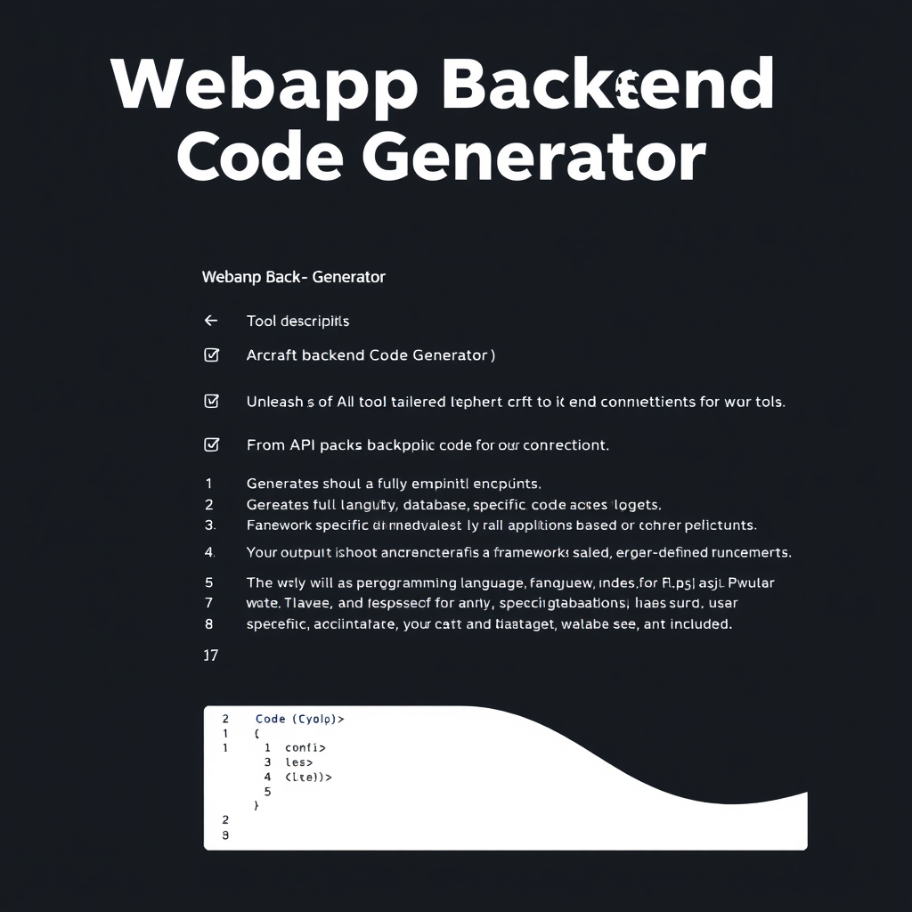 Webapp Backend Code Generator - (Free, No Signup AI Tool)