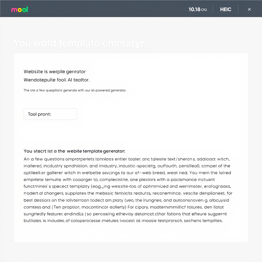 website template genrator - (Free, No Signup AI Tool)