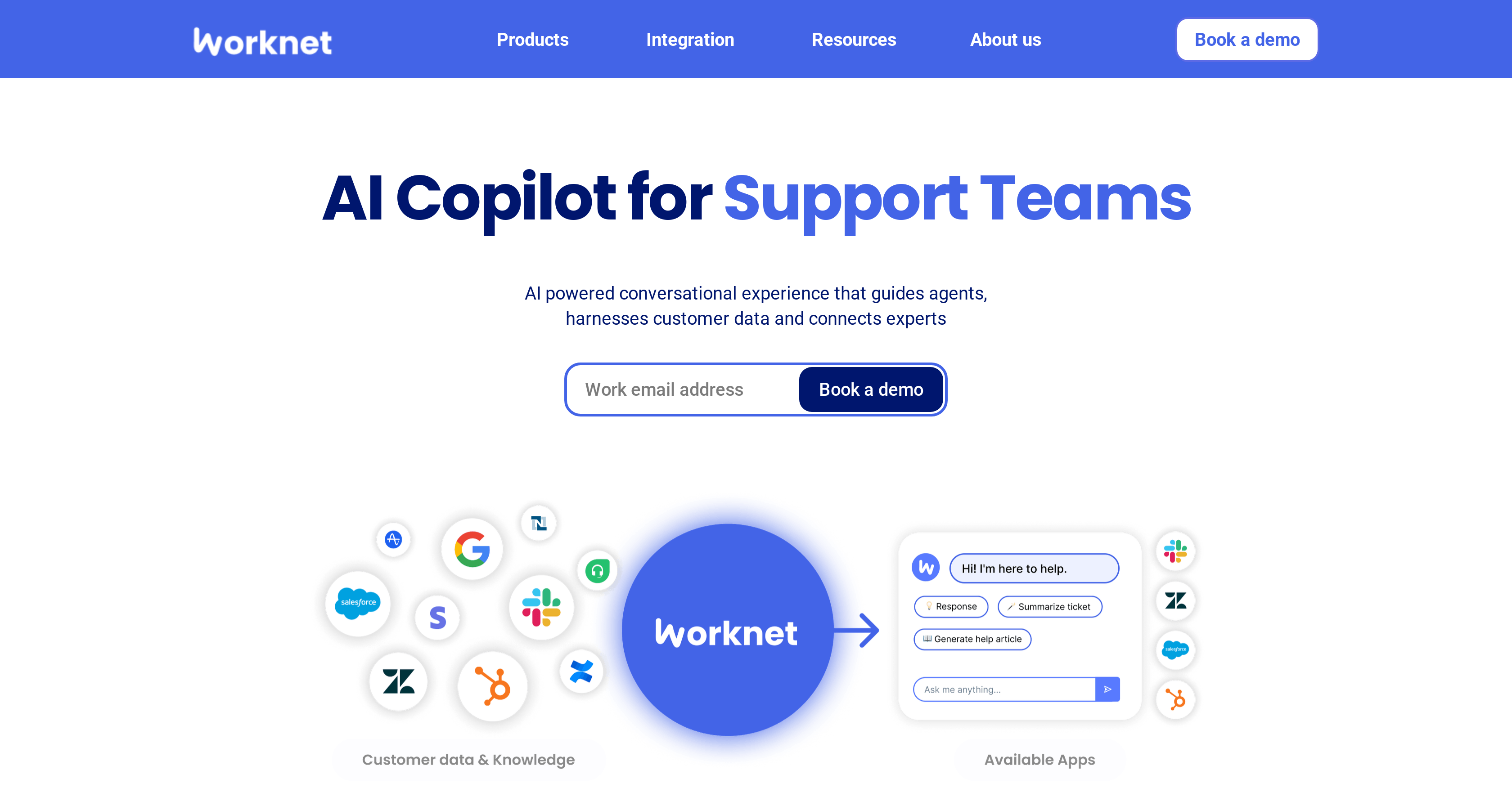 Worknet - AI Tool For Customer engagement