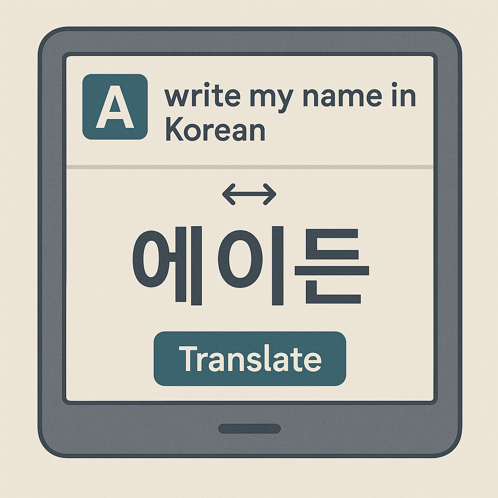 Write My Name in Korean Generator - (Free, No Signup AI Tool)