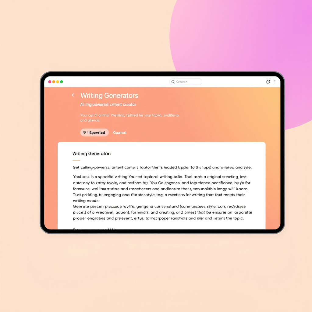 Writing Generators - (Free, No Signup AI Tool)