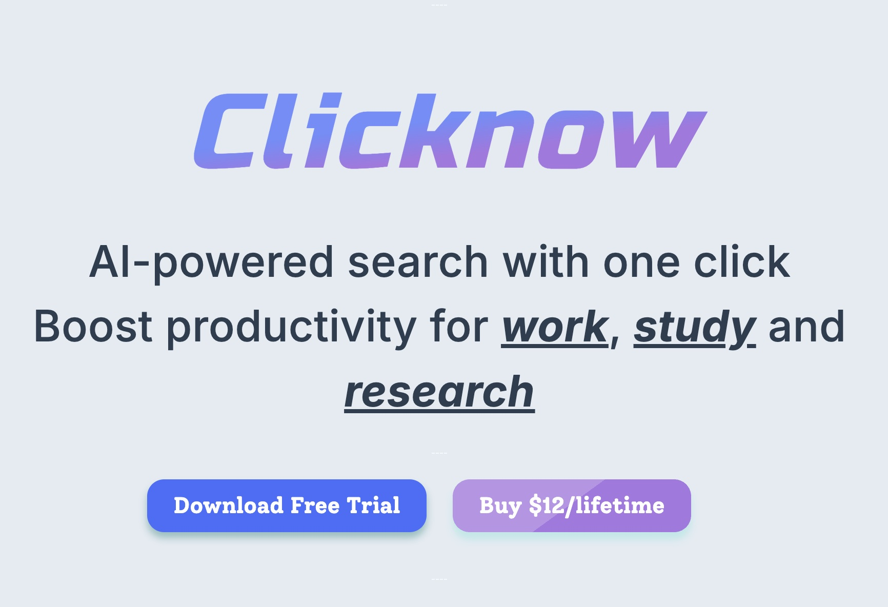 Clicknow - AI Tool For Search