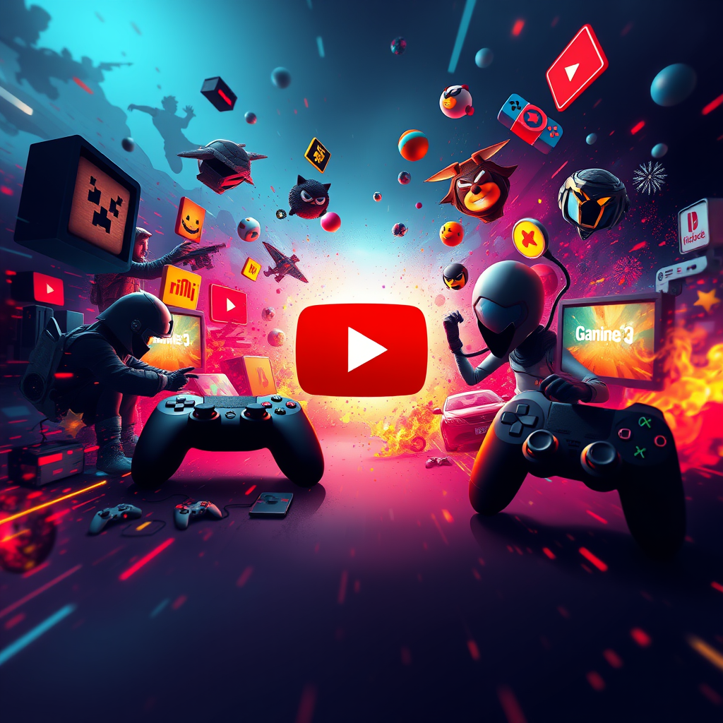 gaming youtube channel backround image create ai - (Free, No Signup AI ...