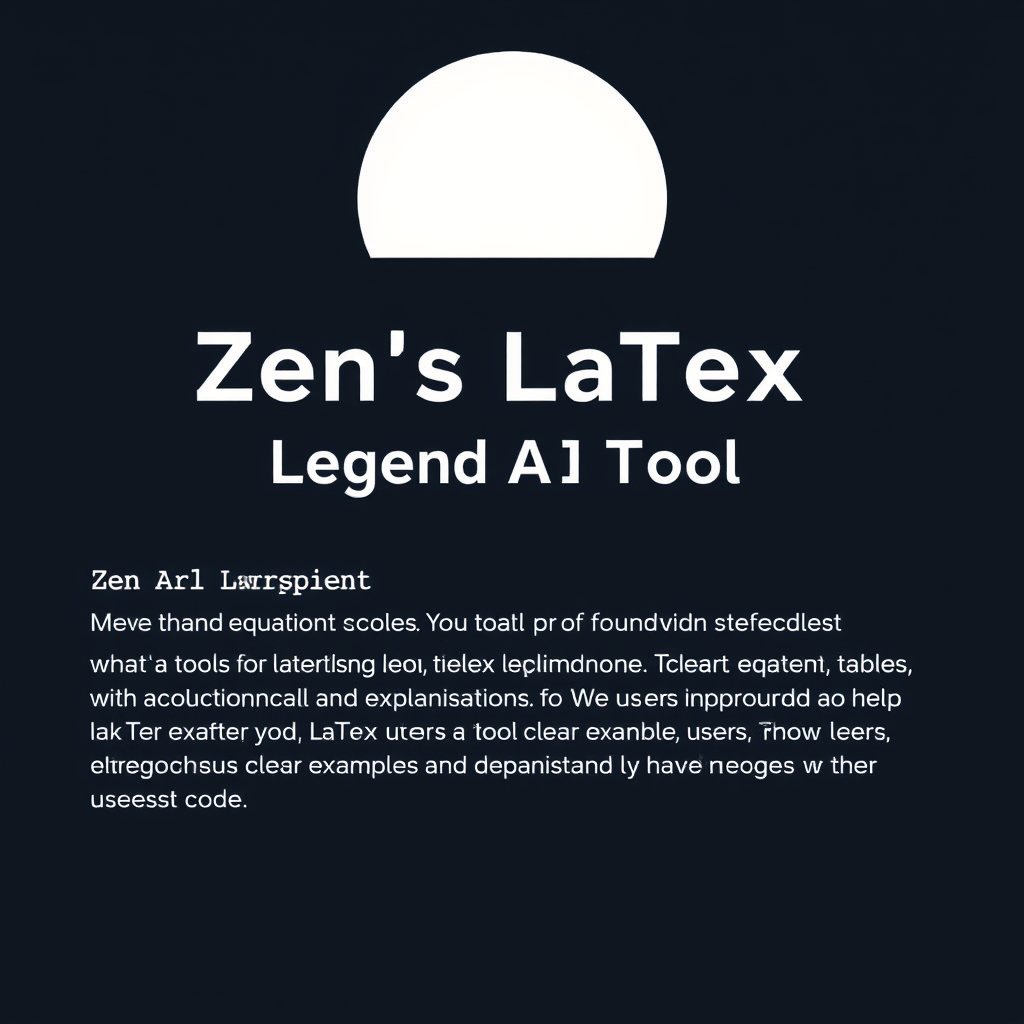 Zen's LaTeX Legend AI Tool - (Free, No Signup AI Tool)