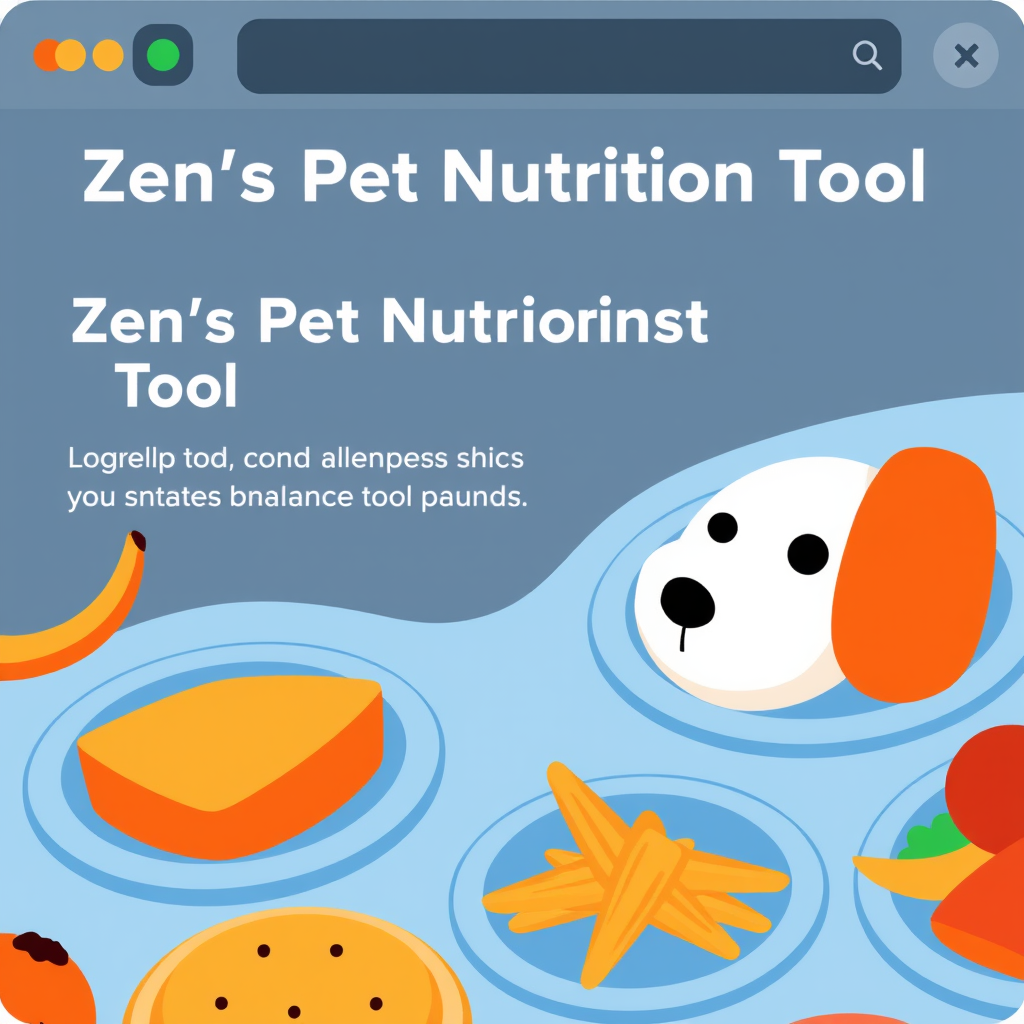Zen's Pet Nutritionist Tool - (Free, No Signup AI Tool)
